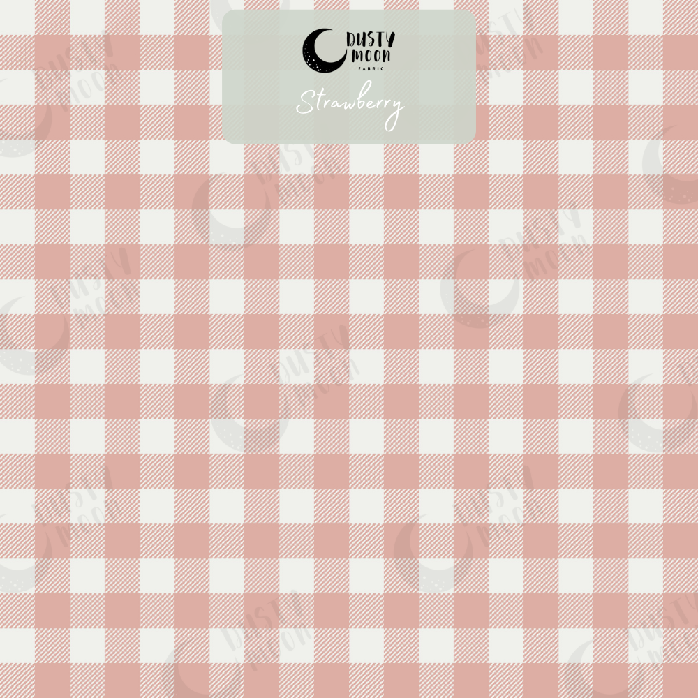 Gingham Strawberry | Retail – Dusty Moon Fabric Studio
